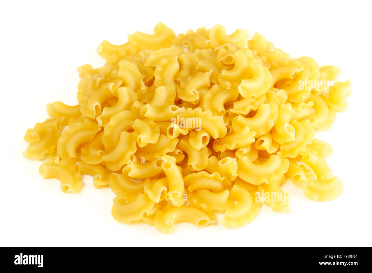 dried italian pasta (macaroni) isolated on white background Stock Photo ...