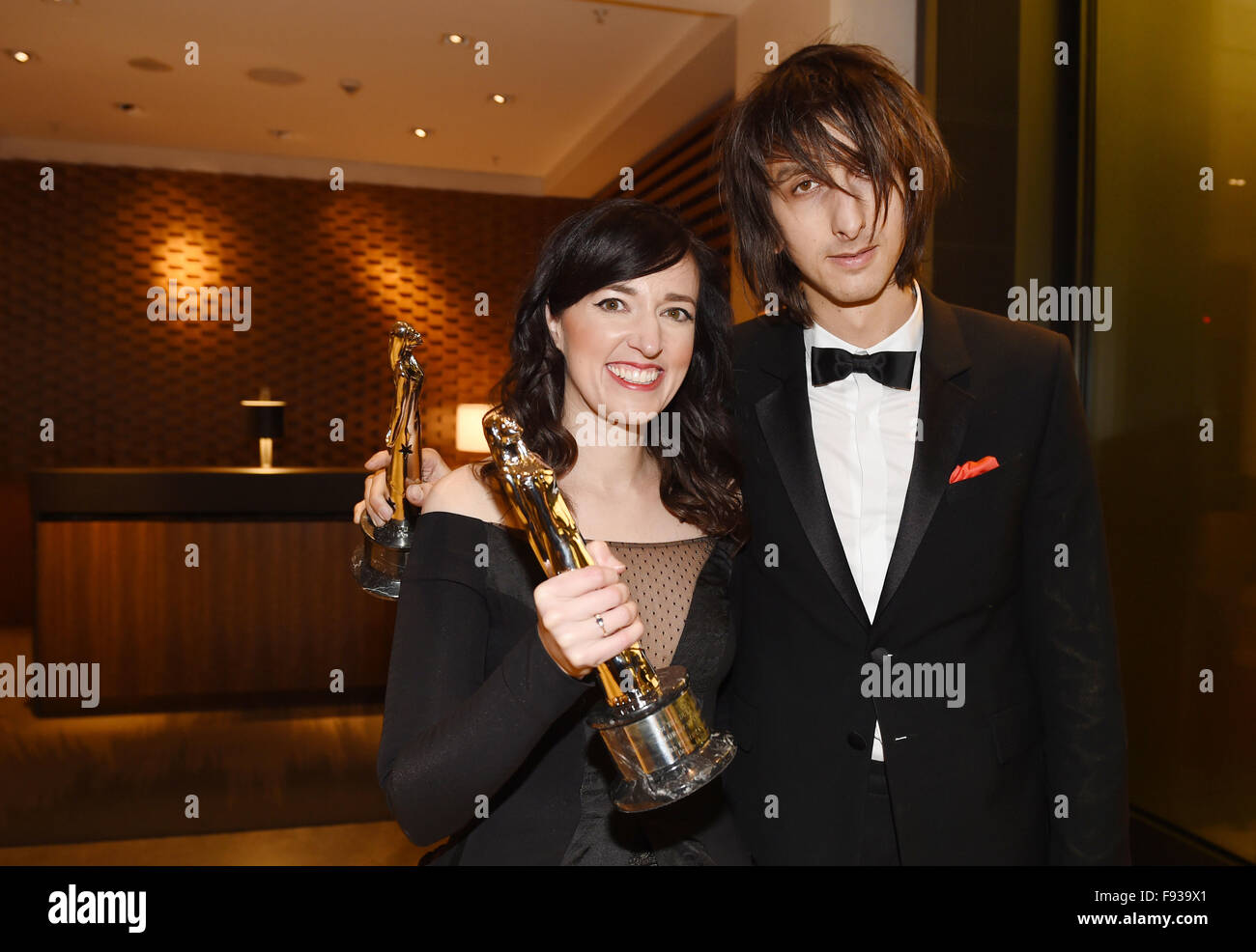 Rachel Zeffira (L) and Faris Badwan of British pop duo "Cat's Eyes ...