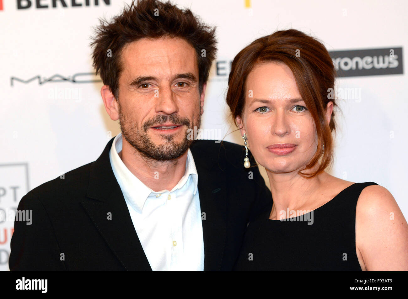 Oliver Mommsen and wife Nikola attend the 28th European Film Awards ...