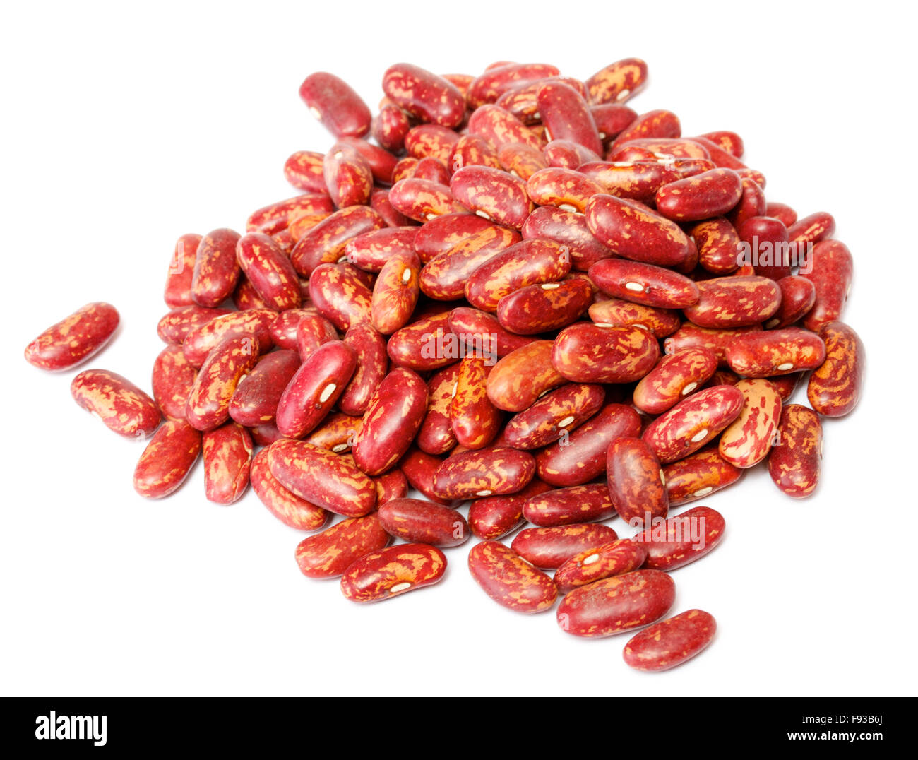 dried red beans on white background Stock Photo - Alamy