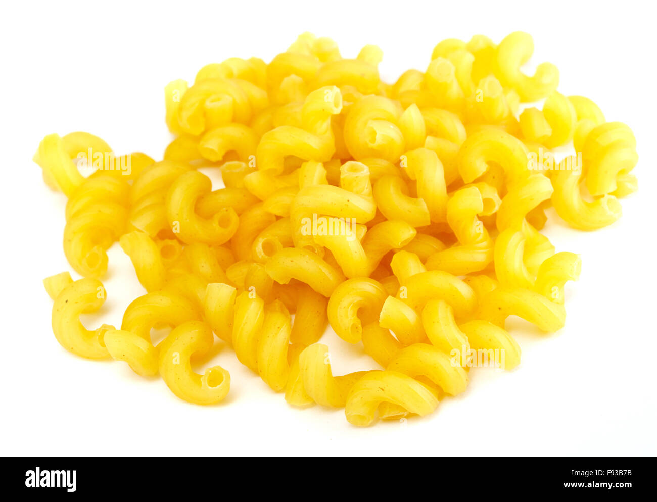 dried italian pasta (macaroni) isolated on white background Stock Photo ...