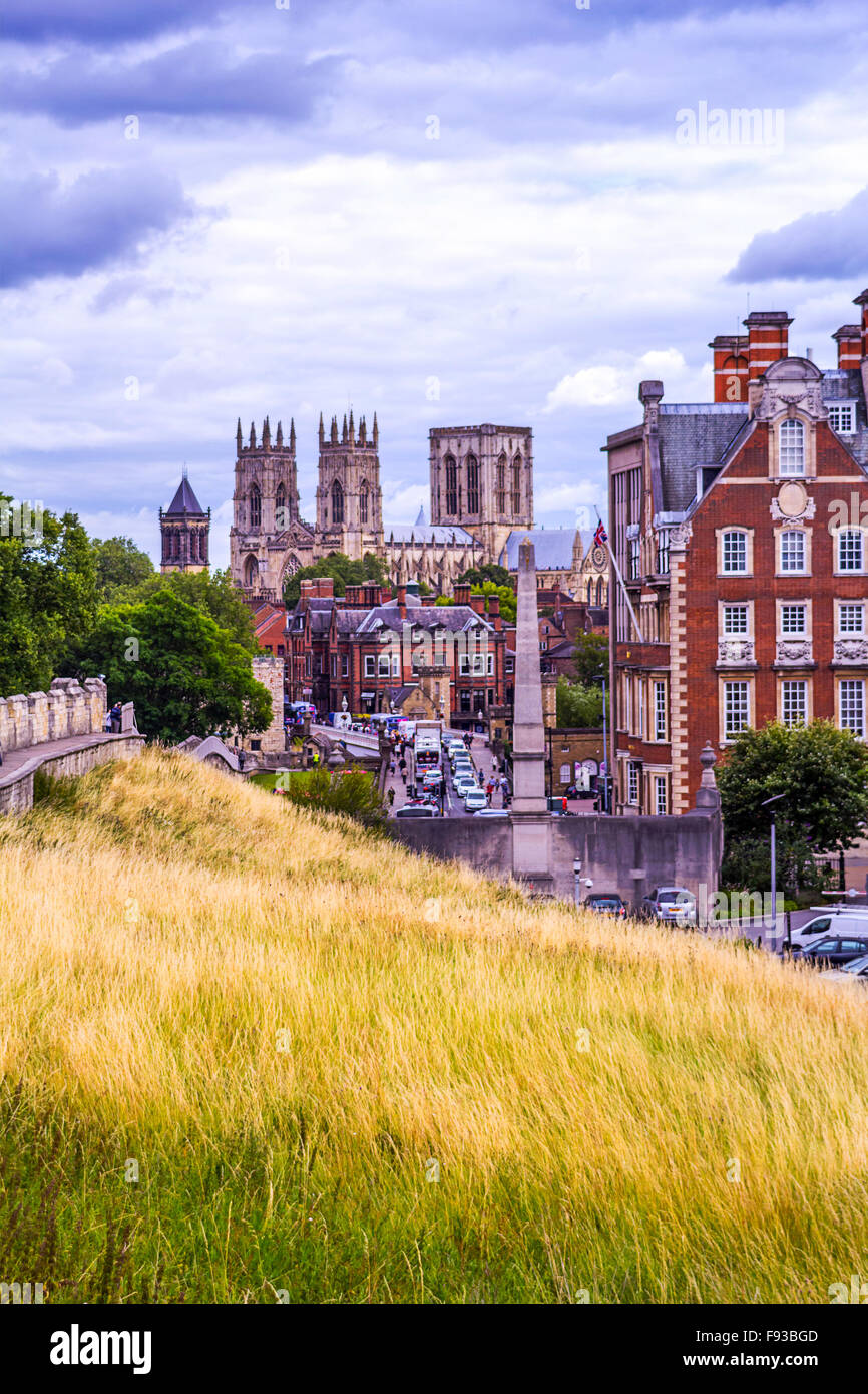 Panorama of the city of York with the view of York Minster, England, UK ...