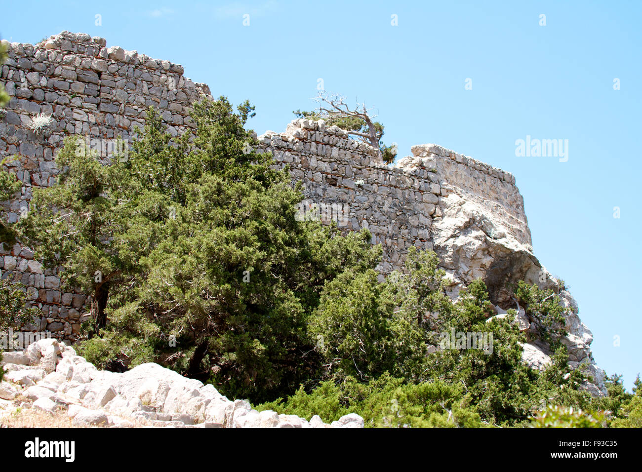 Ancient ruins on Rhodes island, Greece Stock Photo - Alamy