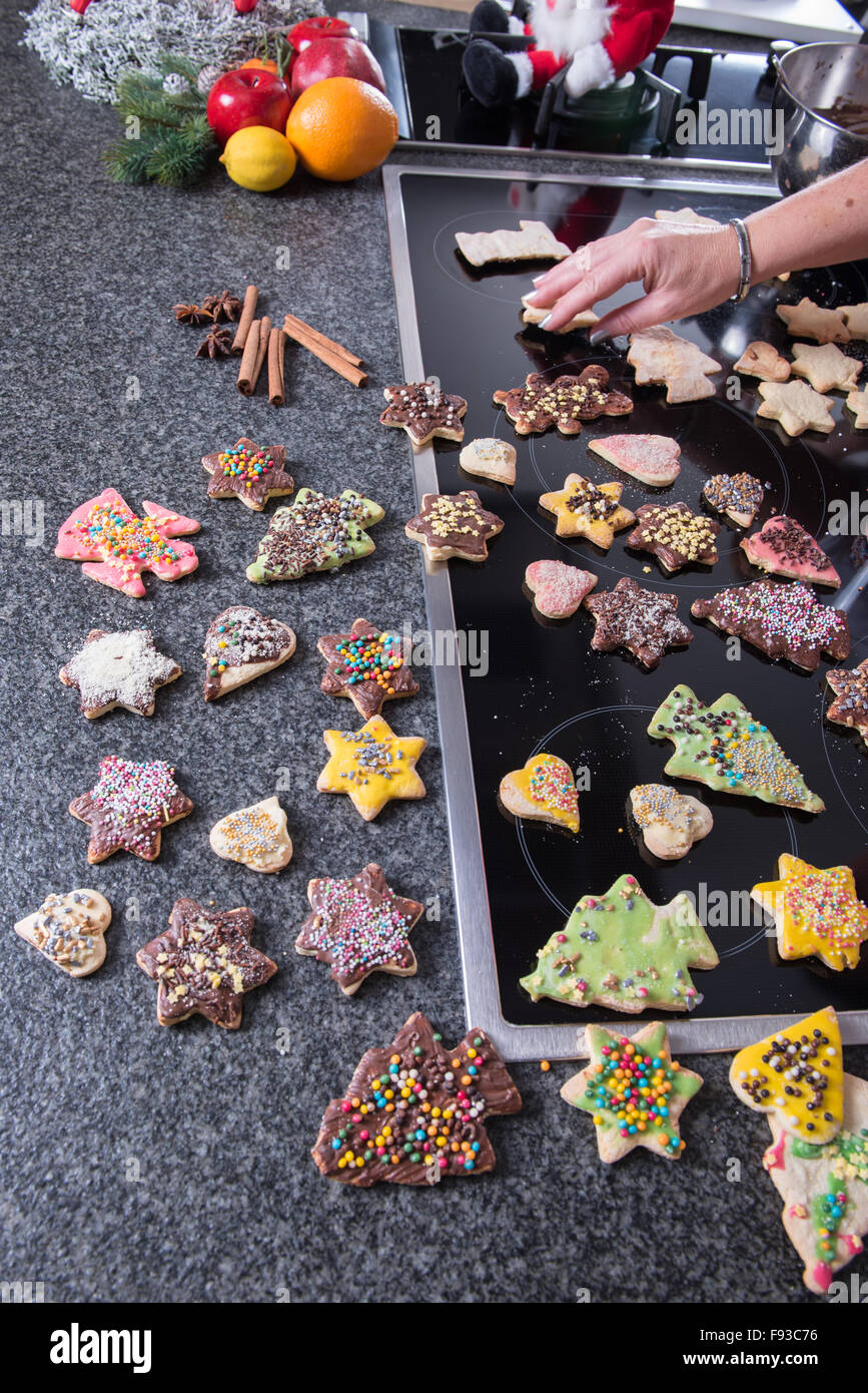several christmas cookies ready to eat in advent Stock Photo - Alamy