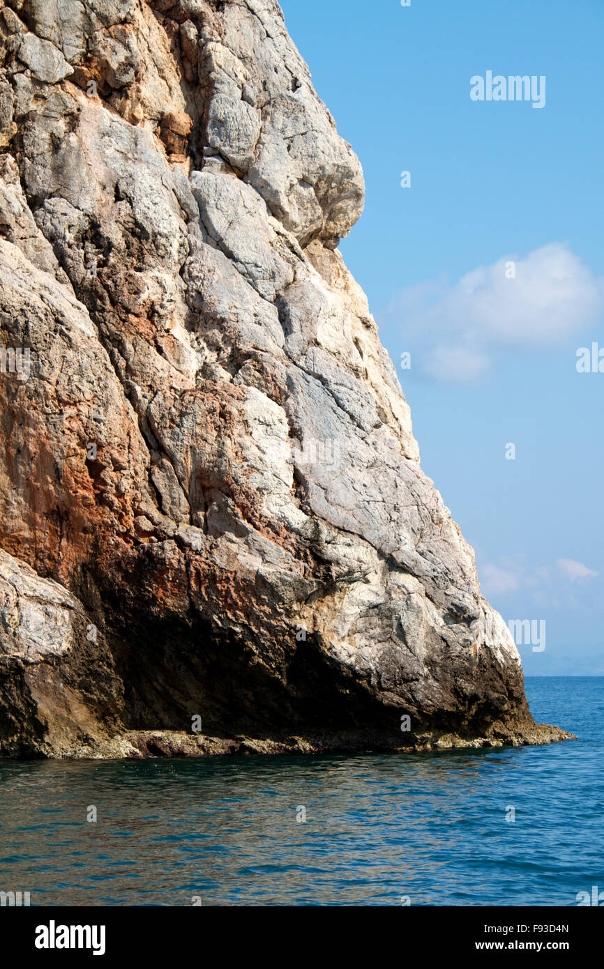 Rock and Mediterranean sea in Turkey Stock Photo - Alamy