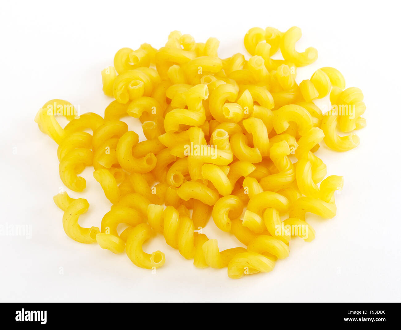 dried italian pasta (macaroni) isolated on white background Stock Photo ...