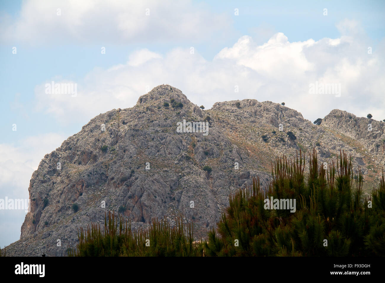 High mountain and Rocks in Greece Rhodes Stock Photo - Alamy
