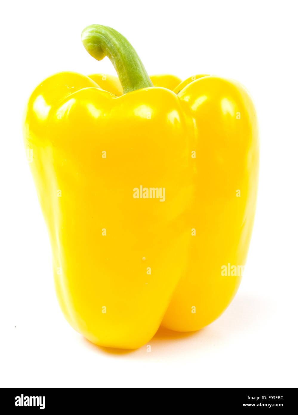 Fresh yellow pepper isolated on white [with clipping path] Stock Photo ...