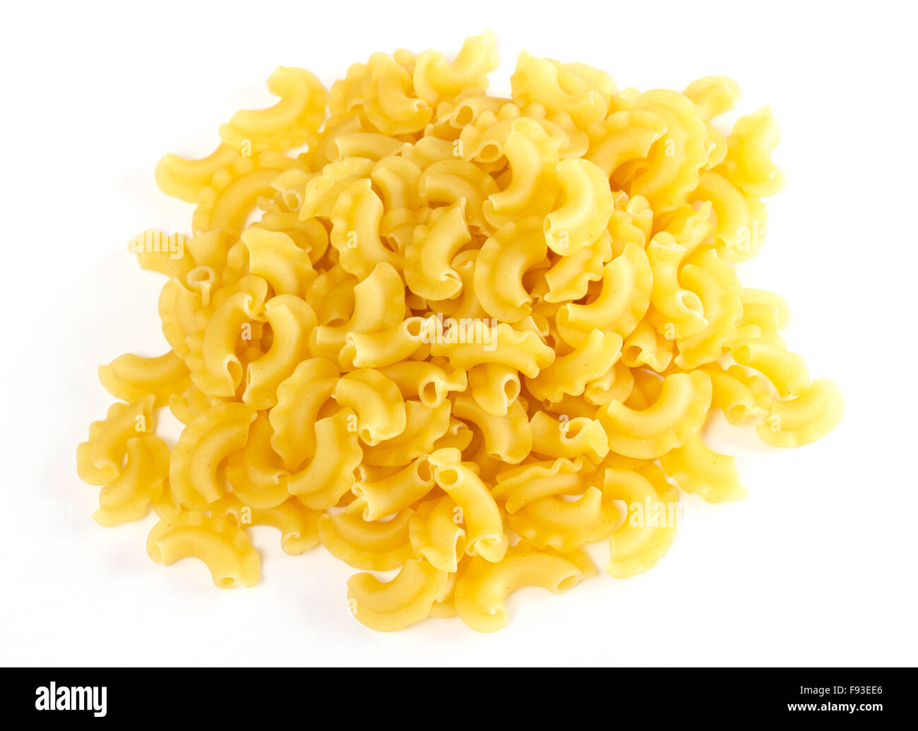 dried italian pasta (macaroni) isolated on white background Stock Photo ...