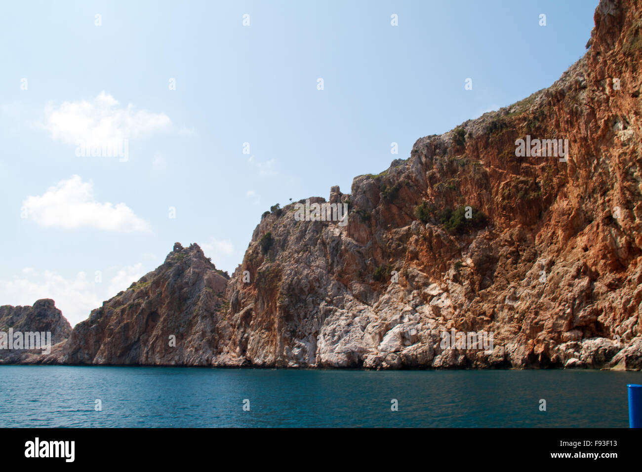 Rock and Mediterranean sea in Turkey Stock Photo - Alamy