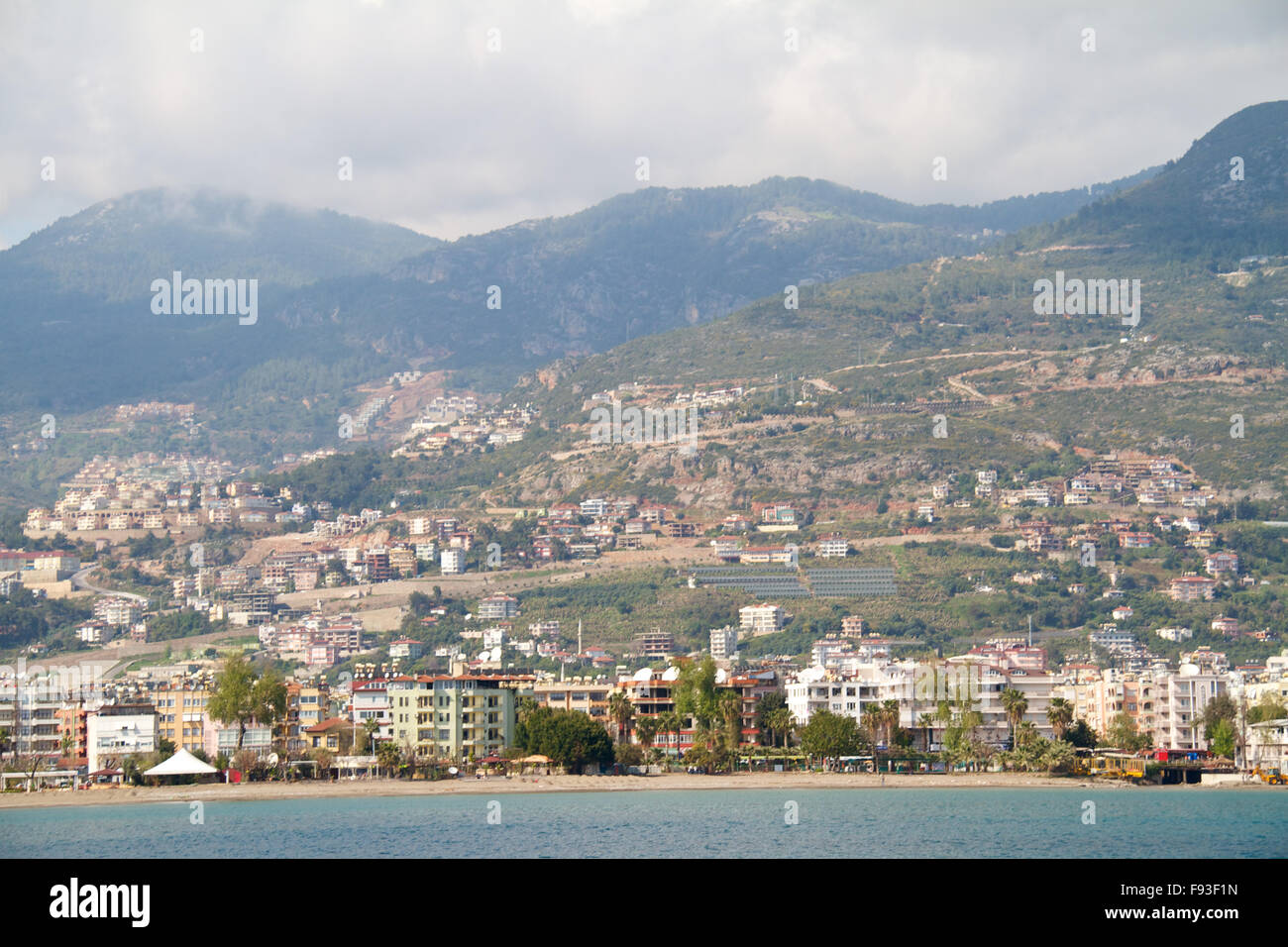 Alanya city hill, sea coast, Turkey Stock Photo - Alamy