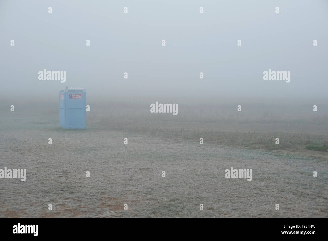 Portable toilet by field Stock Photo - Alamy
