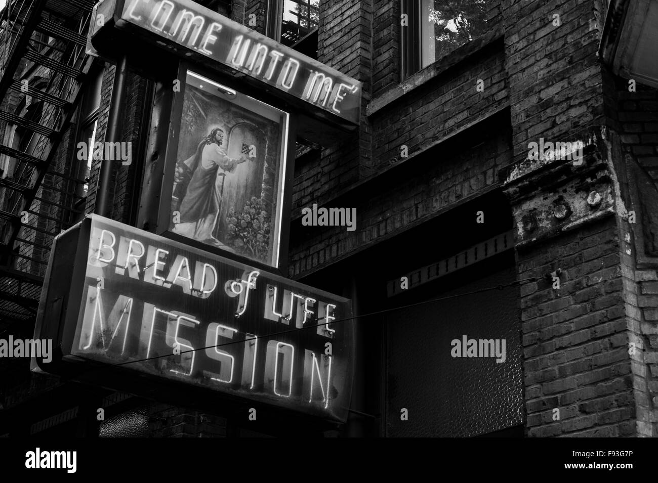 Mission of hope and charity Black and White Stock Photos & Images - Alamy