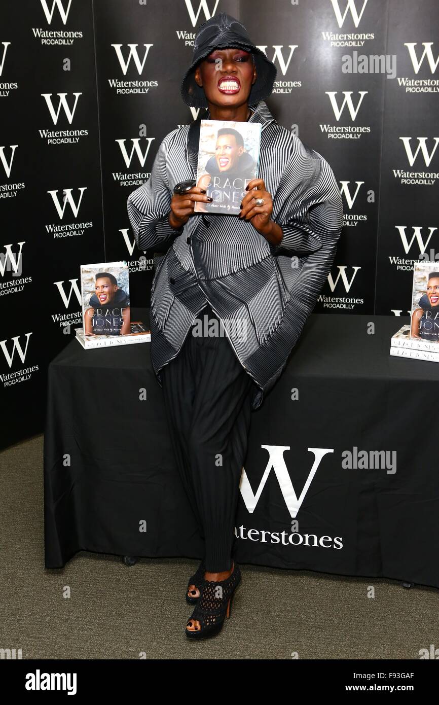 Grace Jones attends her book signing at Waterstones Featuring: Grace ...
