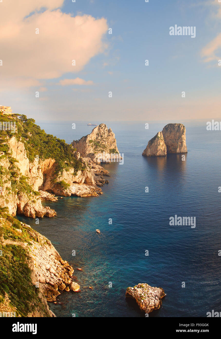 Autumn on the coast of the Capri Island - Island of Love ,famous ...