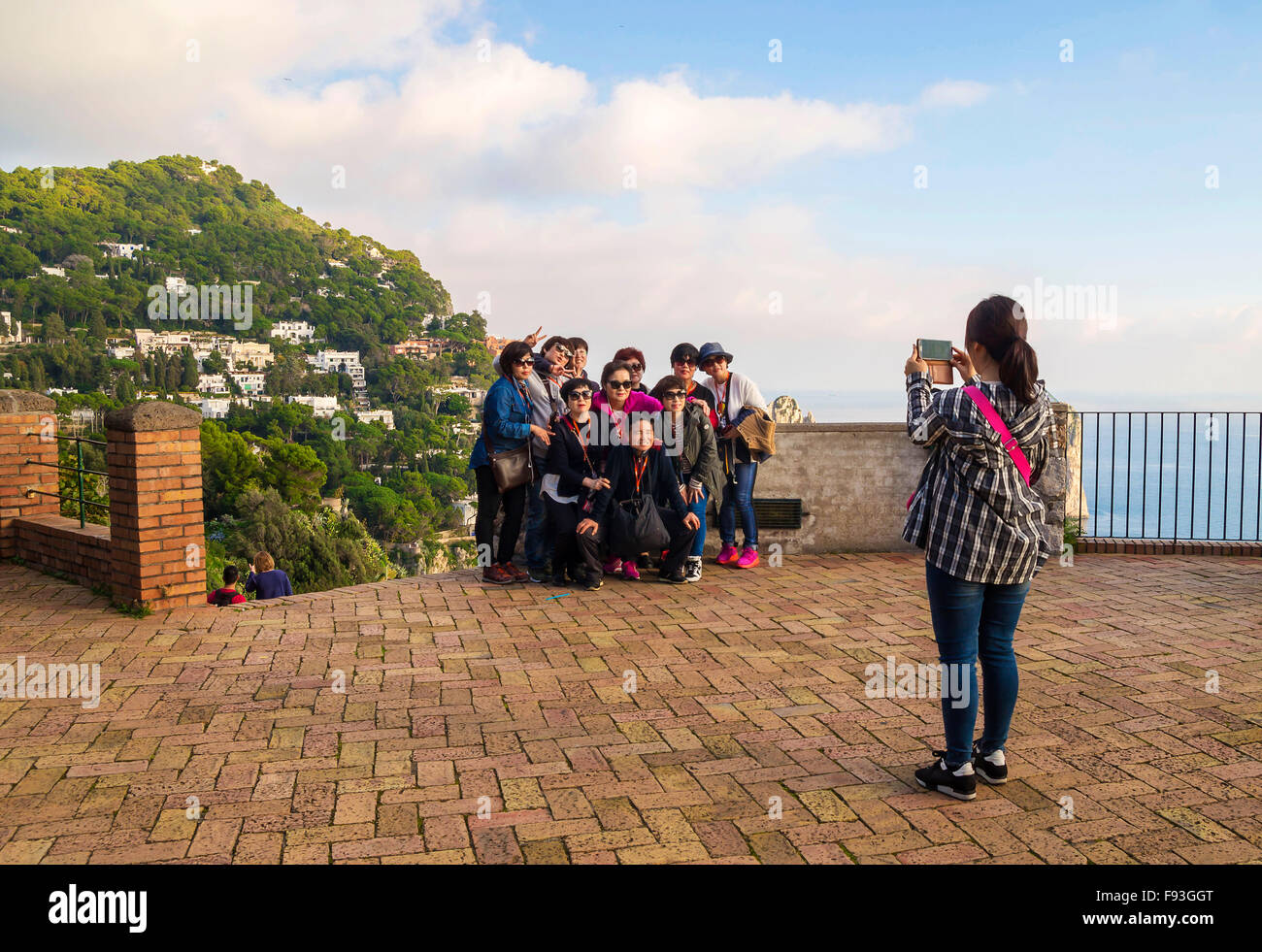 Crowd of tourists in the Gardens of Augustus (Krupp Gardens ) famous ...