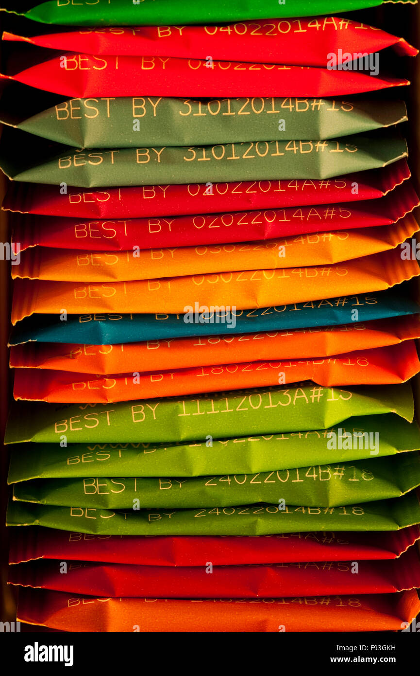 Row teabags hi-res stock photography and images - Alamy