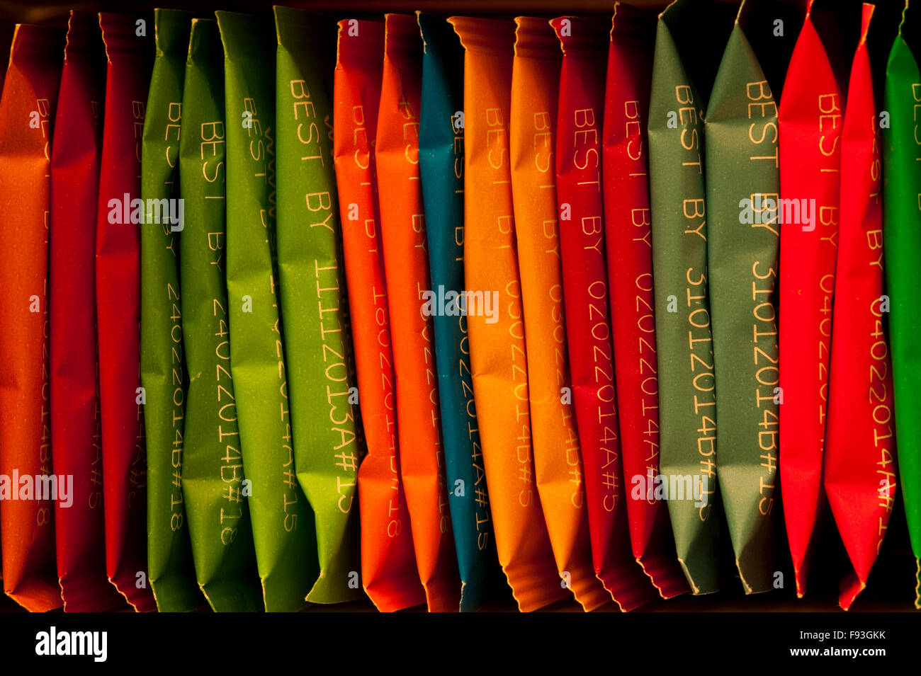 Row teabags hi-res stock photography and images - Alamy