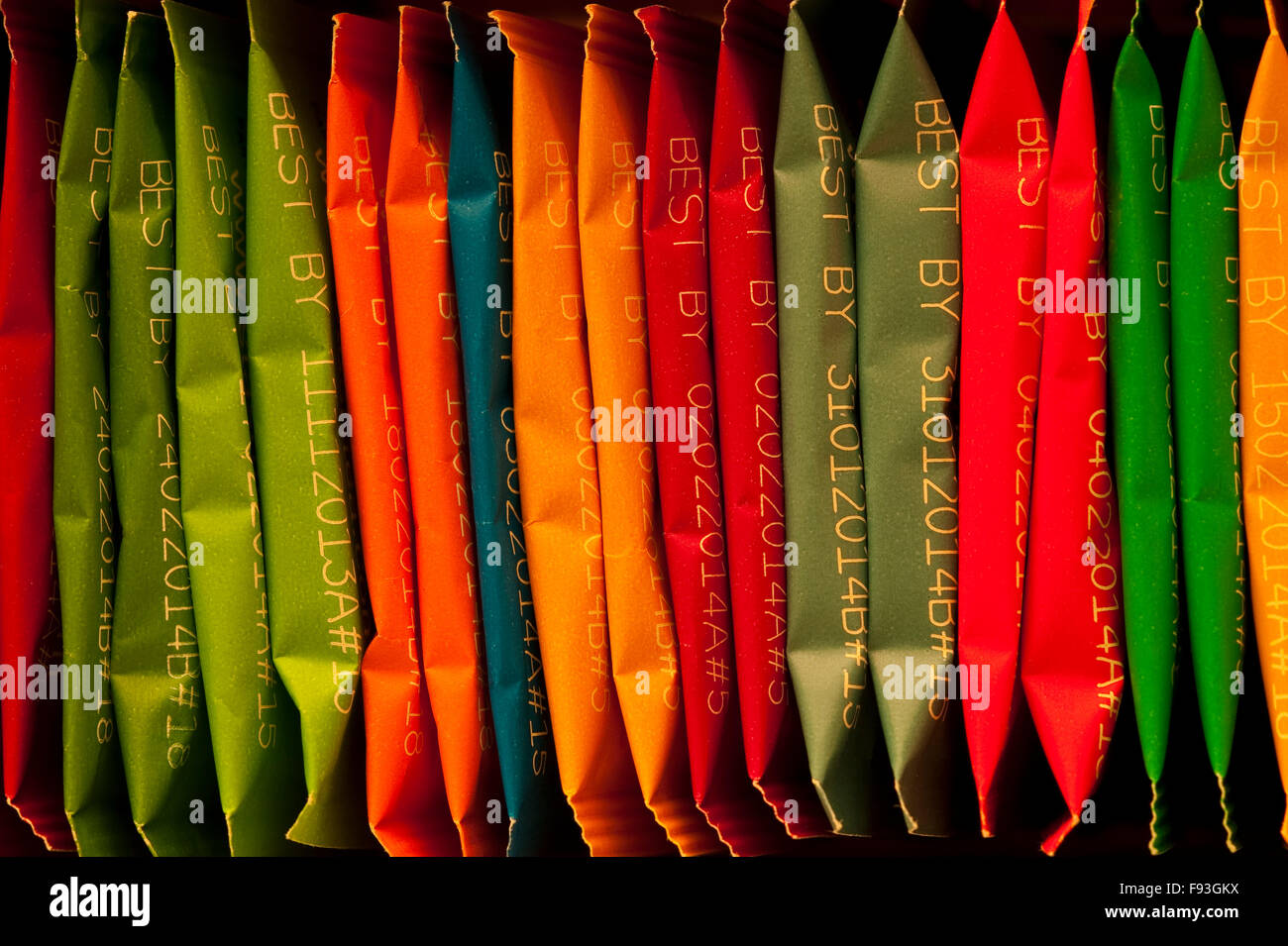 Row teabags hi-res stock photography and images - Alamy