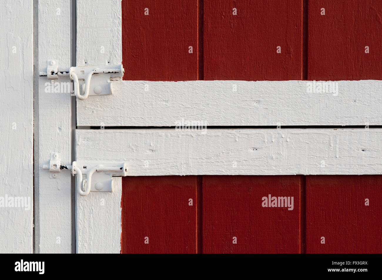 Close-up of side of red barn with shapes and patterns Stock Photo - Alamy