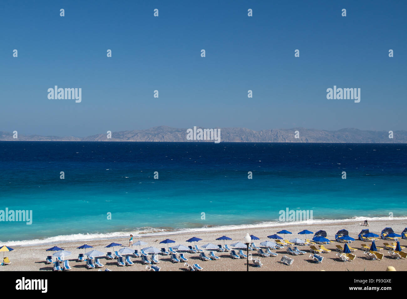 Picturesque beach on Rhodes Stock Photo - Alamy