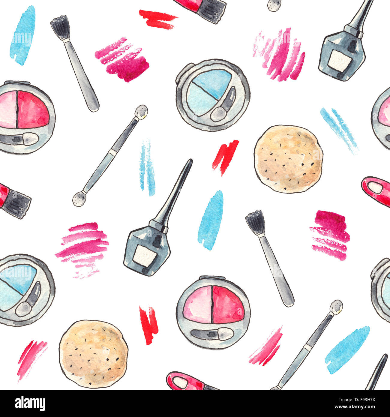 Watercolor Make up background Stock Photo - Alamy