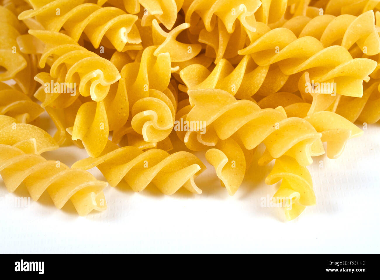 close up of a dried italian pasta on white background Stock Photo - Alamy