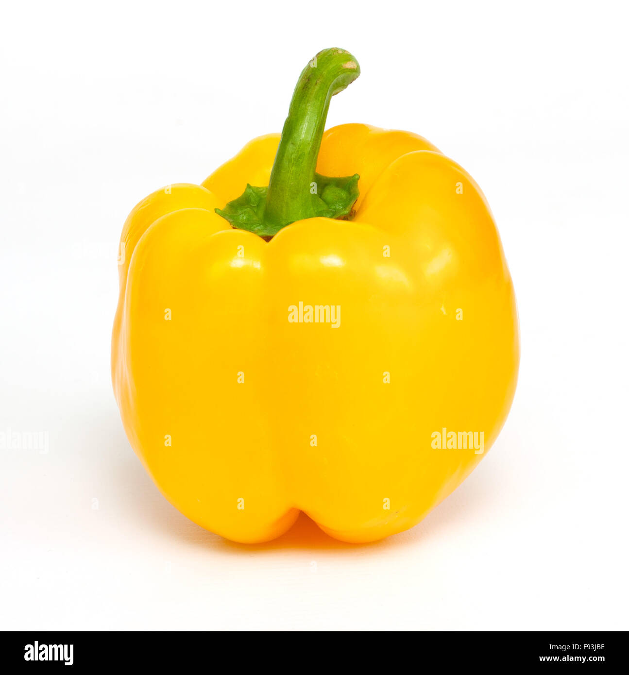 yellow pepper paprika on white background isolated Stock Photo - Alamy