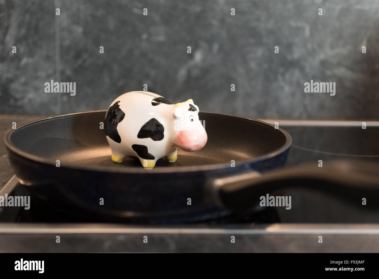 Cow in a pan Stock Photo - Alamy