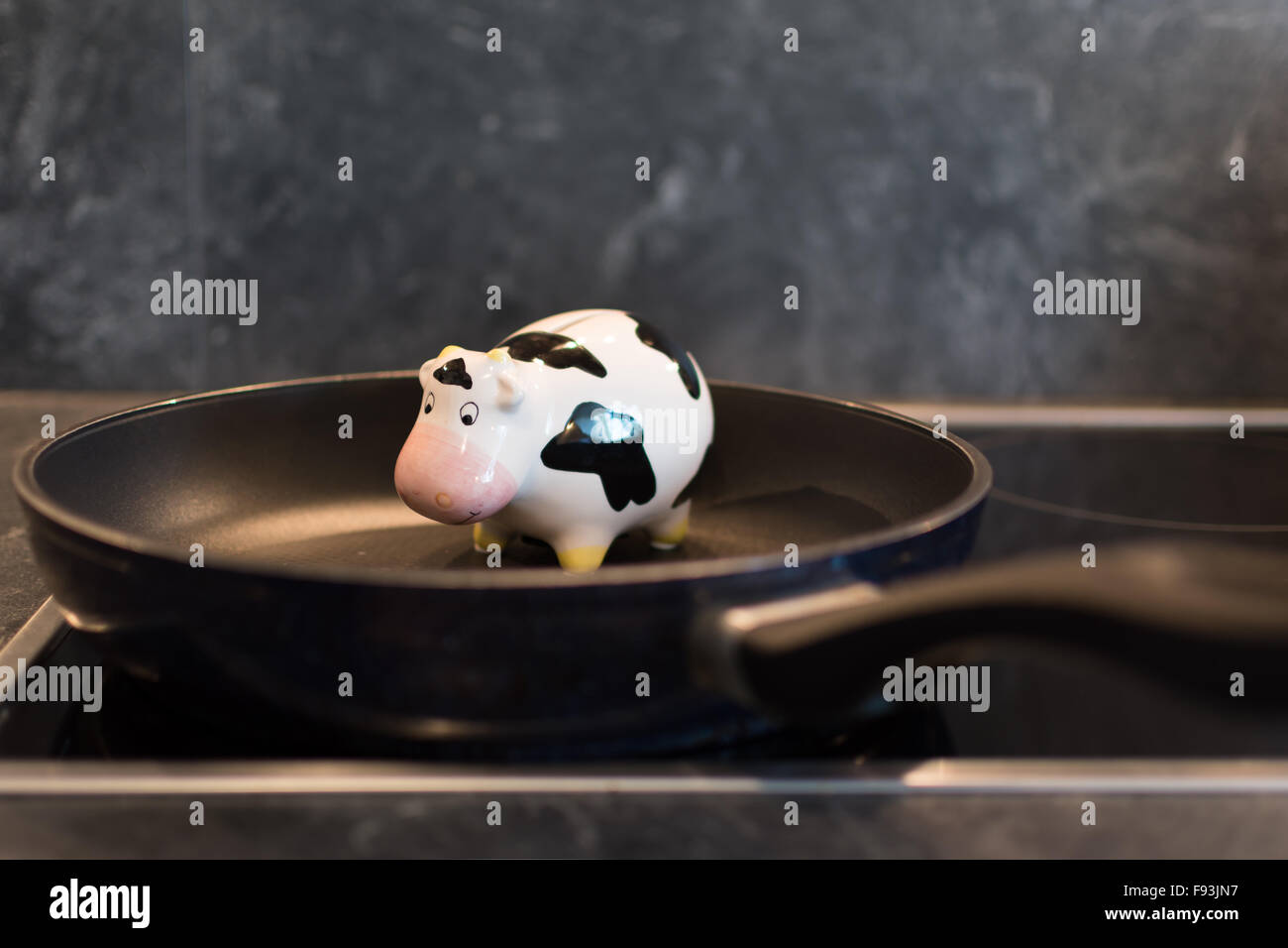 Cow in a pan Stock Photo - Alamy