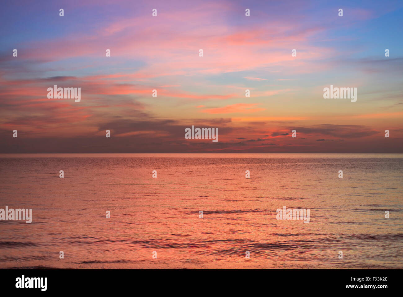 Calm sea during the amazing sunset Stock Photo - Alamy