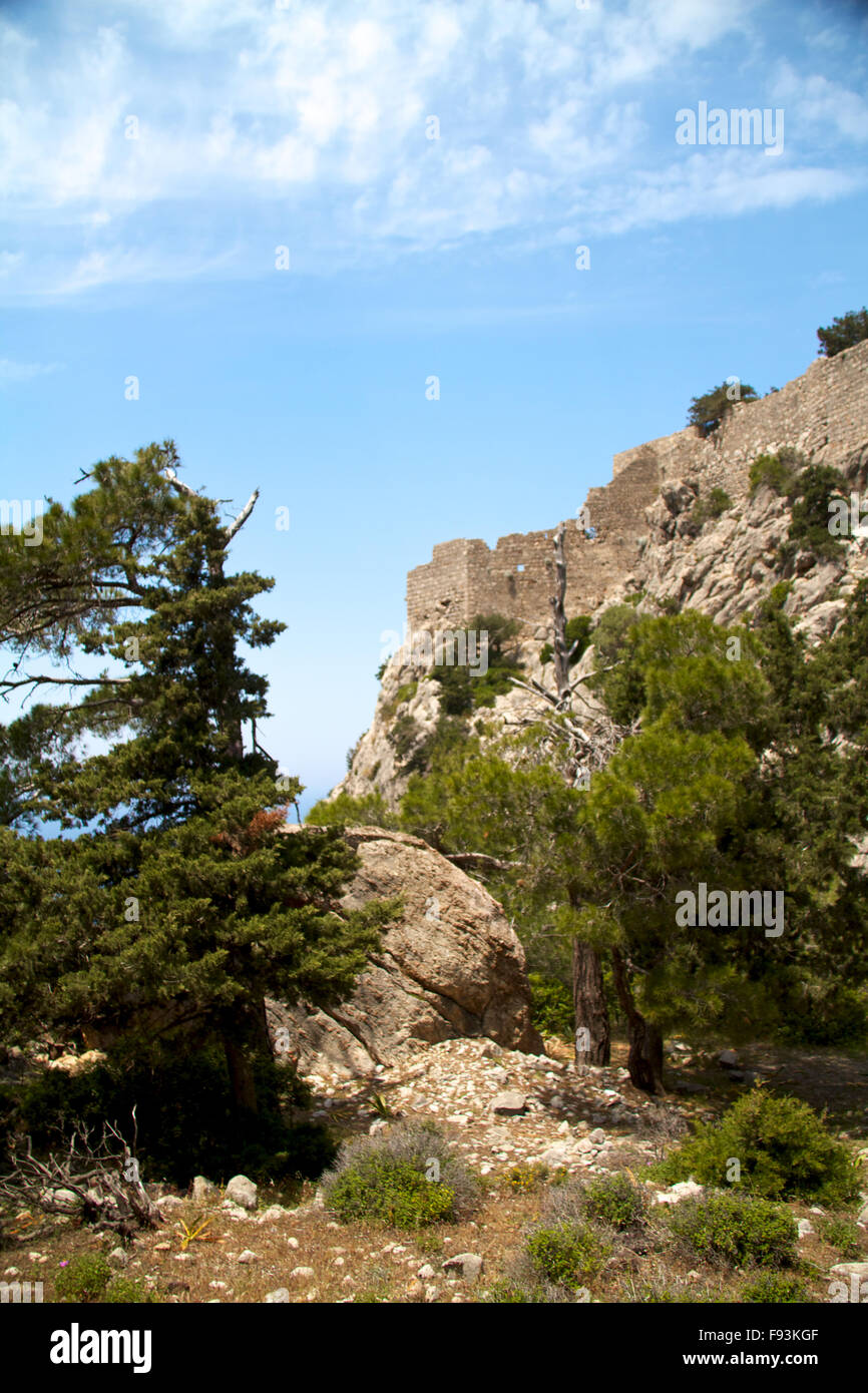 Ancient ruins on Rhodes island, Greece Stock Photo - Alamy