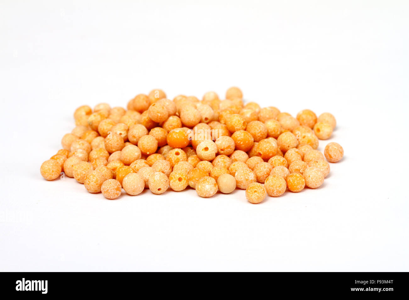 A small handful of chick-pea. Beans isolated on a white background ...