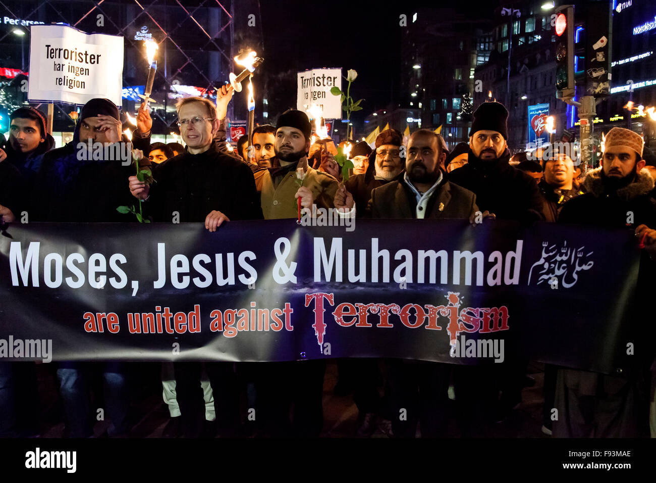 Copenhagen, Denmark. 13th December, 2015. Danish Muslims walks in ...