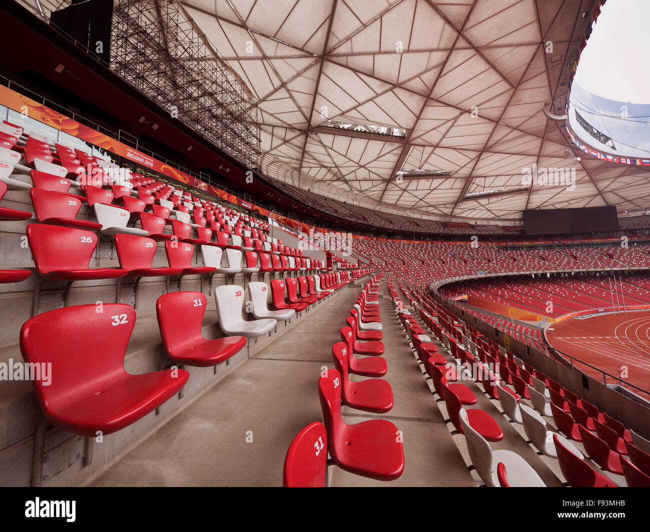 National stadium "Birds nest" at Olympic Center, Beijing, China, Asia ...