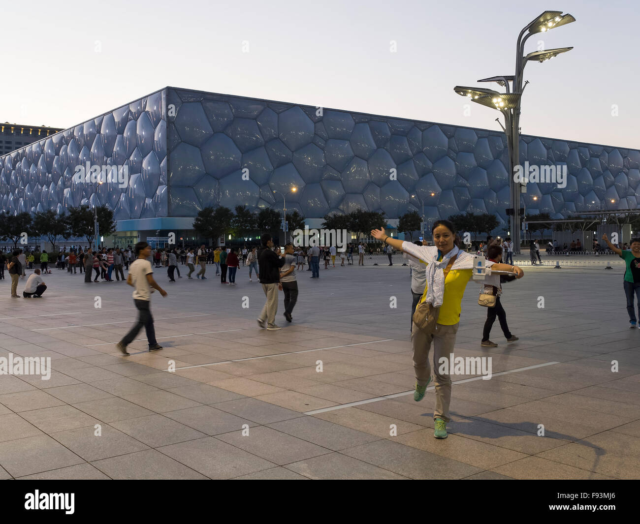 indoor swimming pool water cube at Olympic Center, Beijing, China, Asia ...
