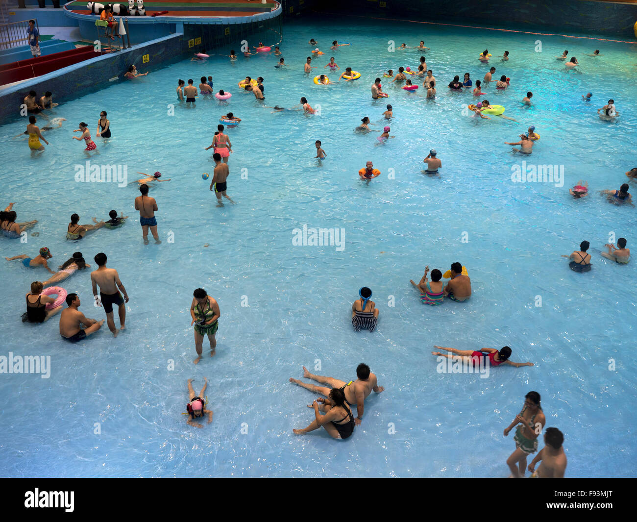 indoor swimming pool water cube at Olympic Center, Beijing, China, Asia ...