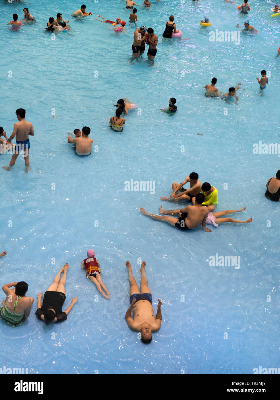 indoor swimming pool water cube at Olympic Center, Beijing, China, Asia ...