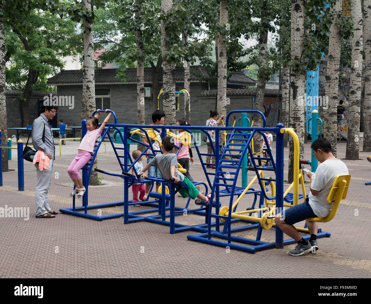 Exercises inside Ri Tan Park, Beijing, China, Asia Stock Photo - Alamy