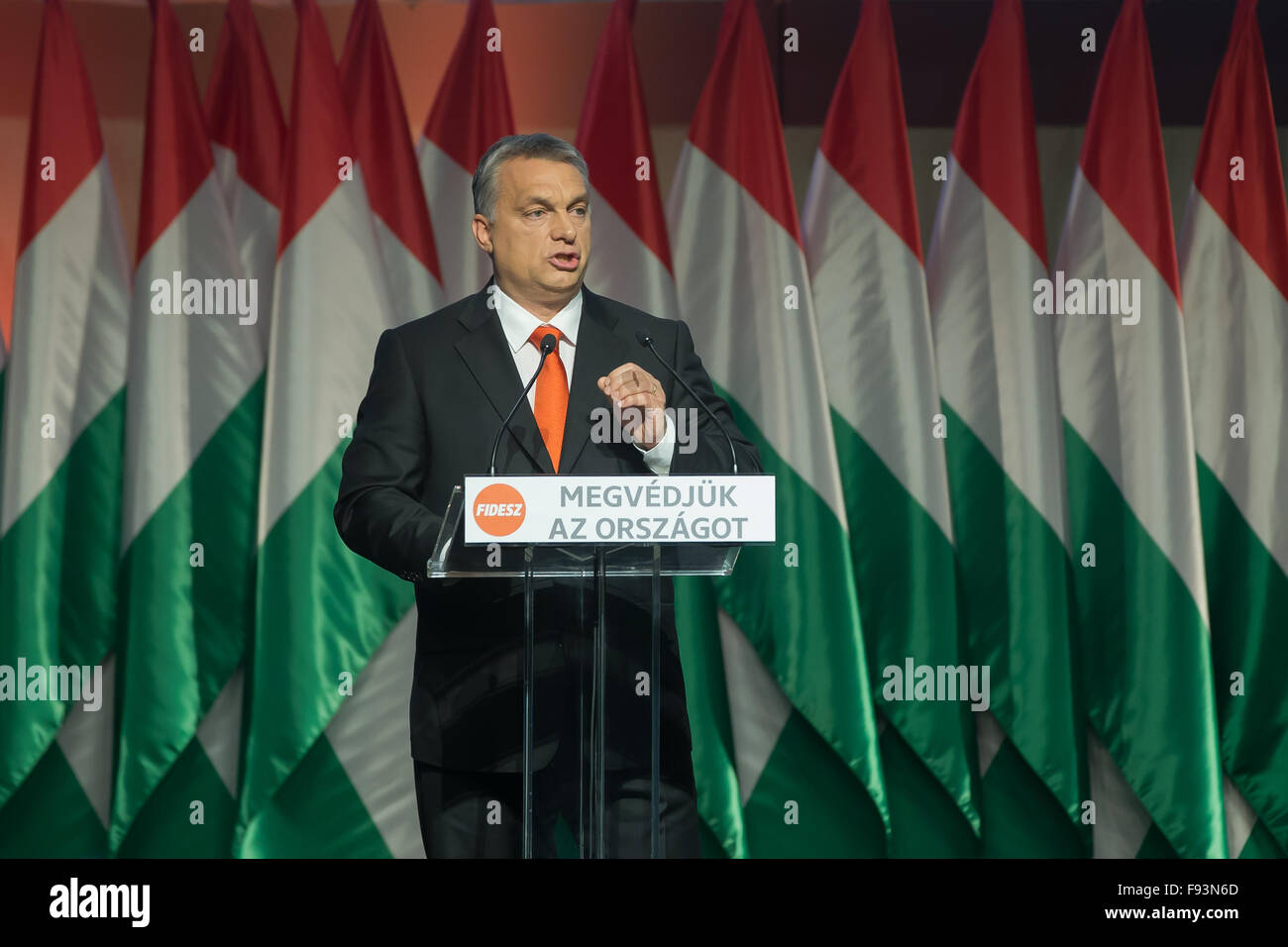 Budapest. 13th Dec, 2015. Hungarian Prime Minister Viktor Orban ...