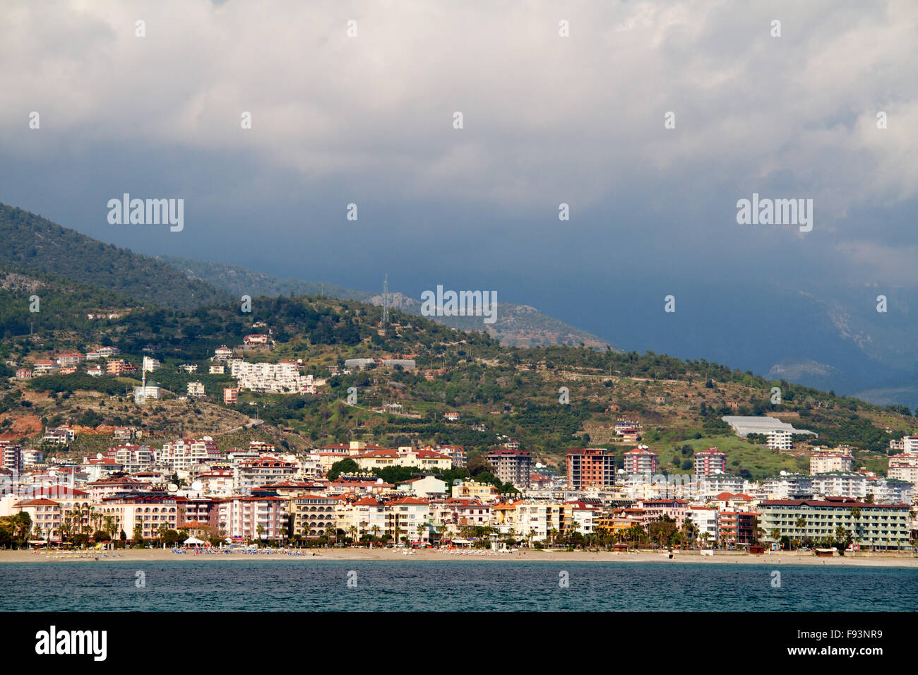 Alanya city hill, sea coast, Turkey Stock Photo - Alamy