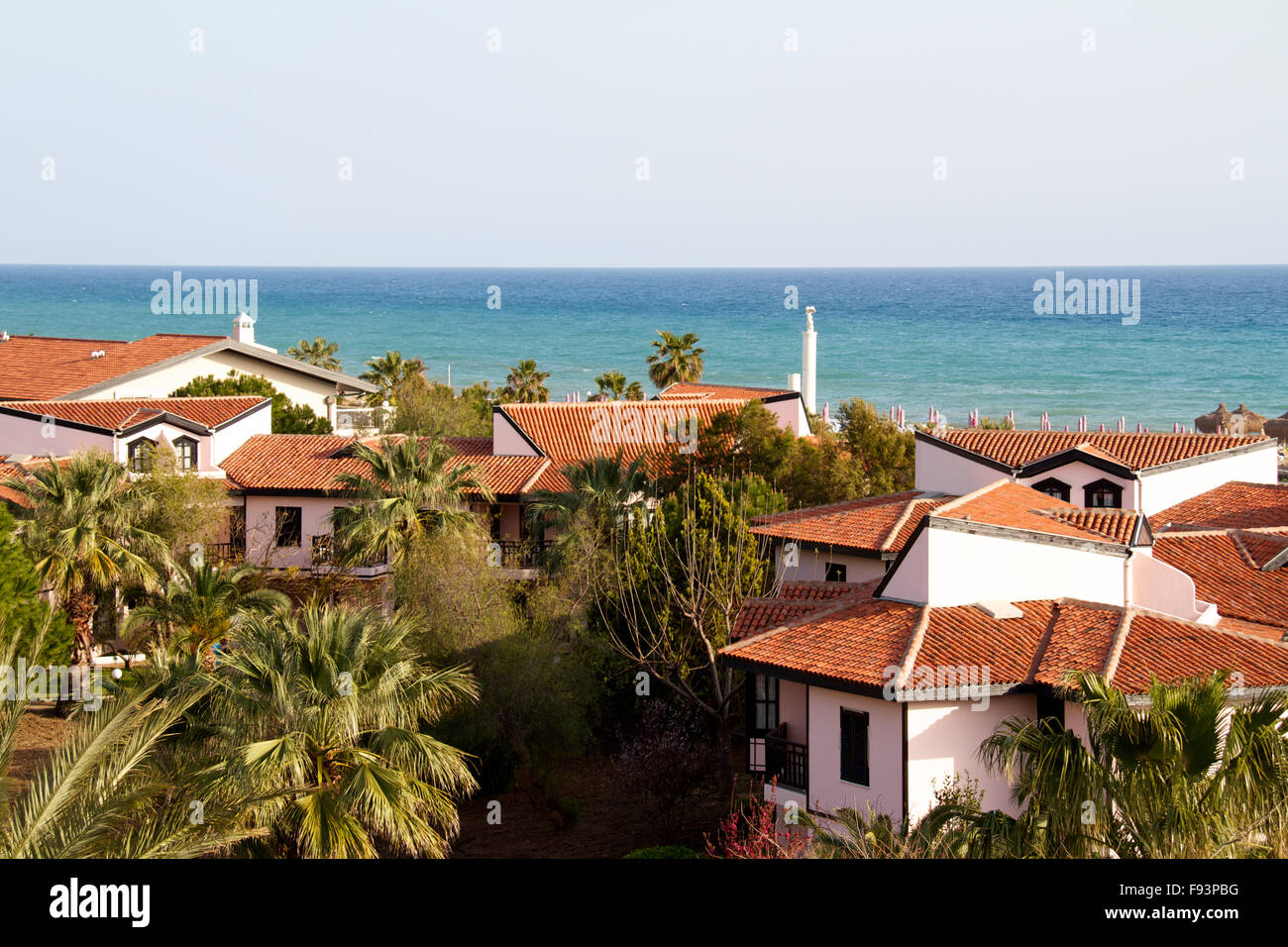 Luxury residences along Mediterranean sea in Turkey Stock Photo - Alamy
