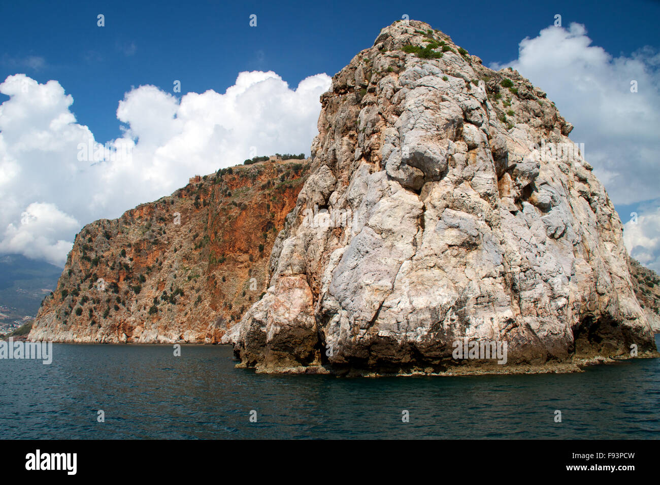Rock and Mediterranean sea in Turkey Stock Photo - Alamy