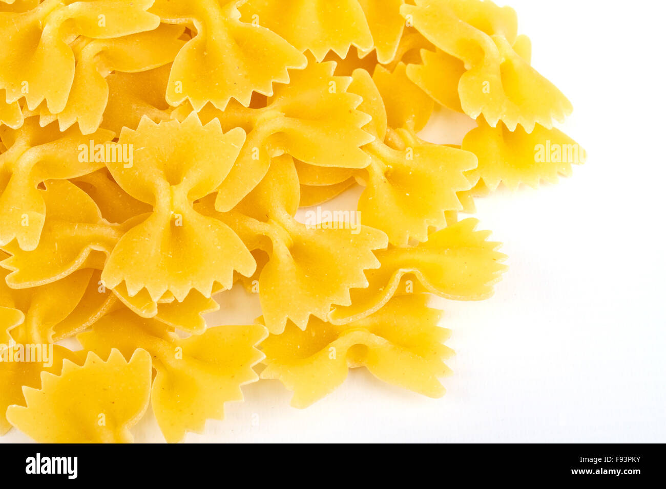 close up of a dried italian pasta on white background Stock Photo - Alamy