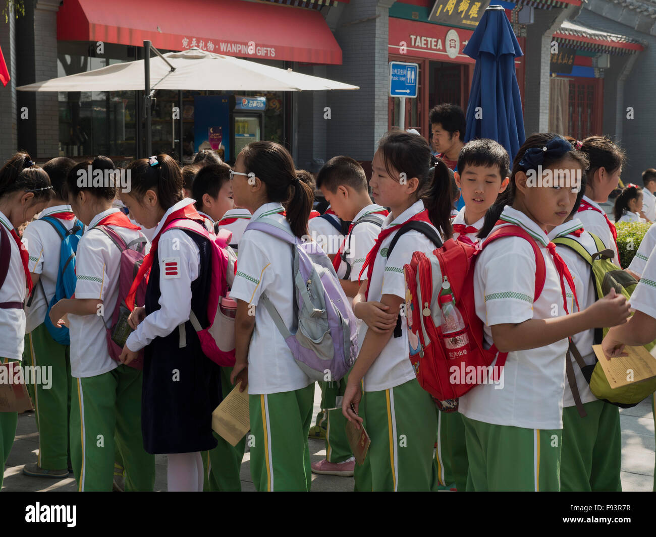 Pupils in Wanping near MarcoPolo-bridge, Beijing, China, Asia Stock ...