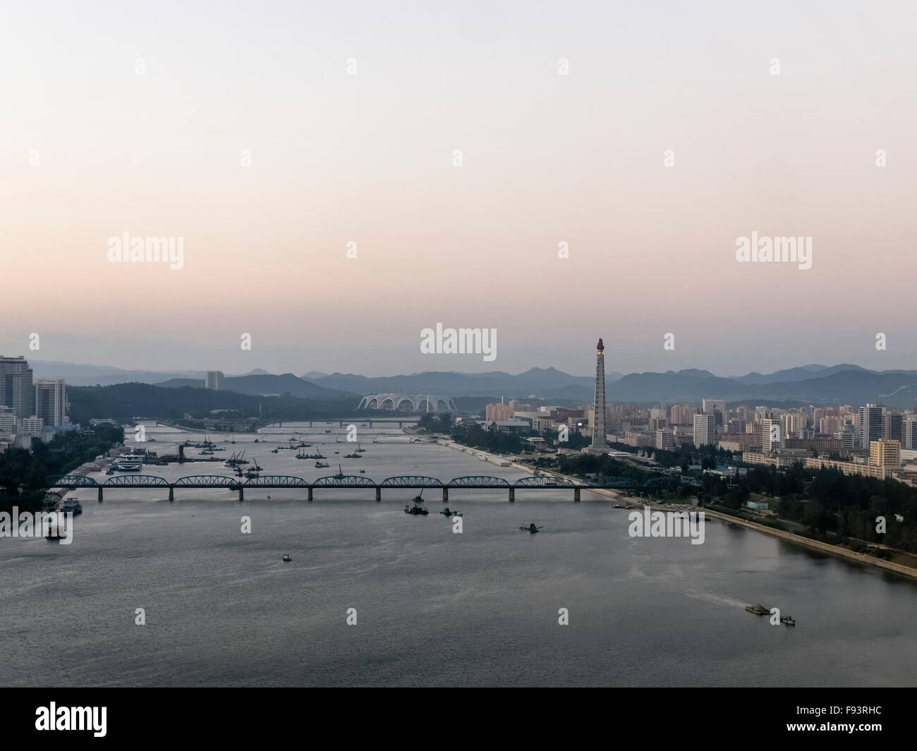 Morning at Taedong river, Pyongyang, North Korea, Asia Stock Photo - Alamy