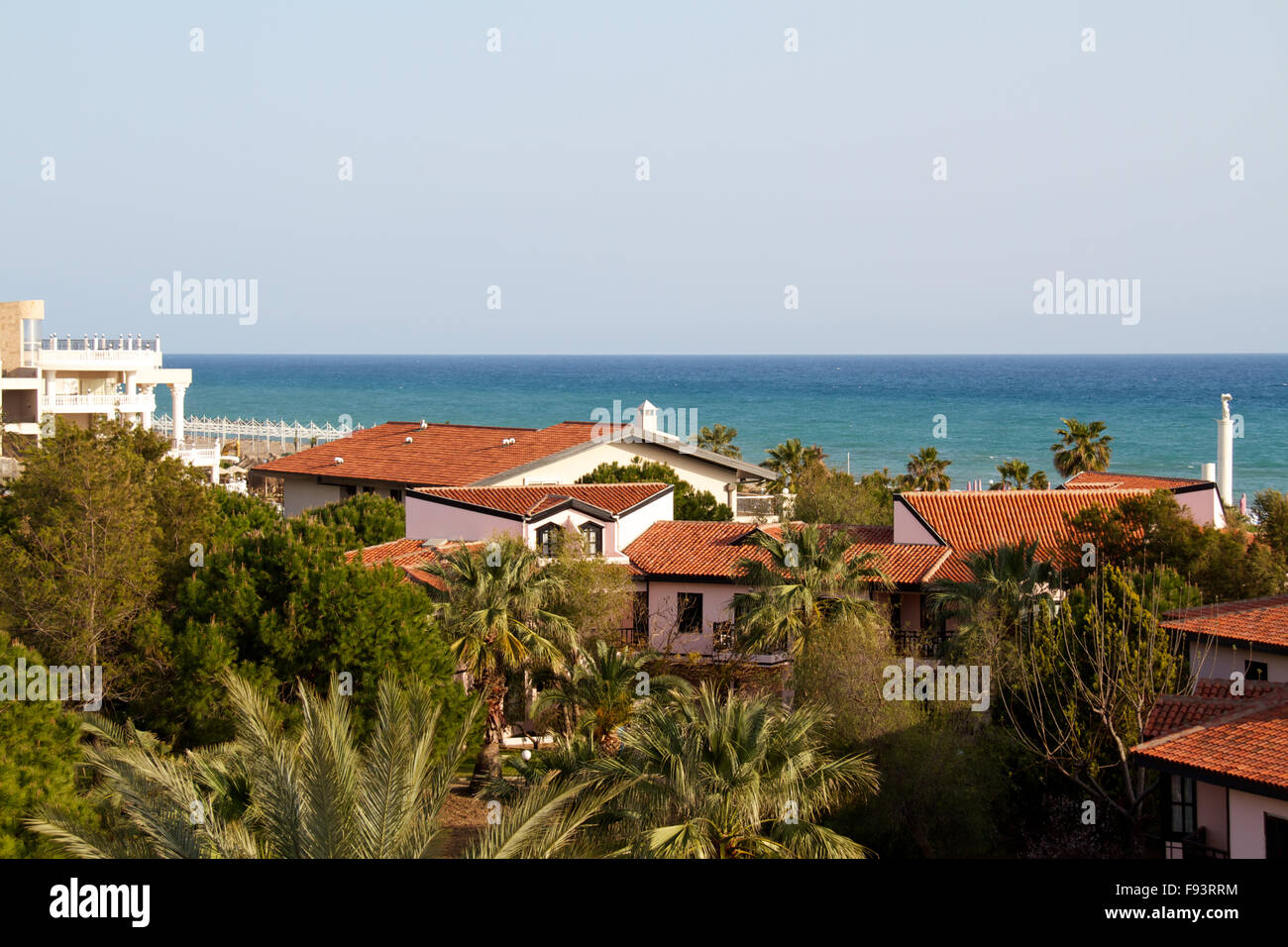Luxury residences along Mediterranean sea in Turkey Stock Photo - Alamy