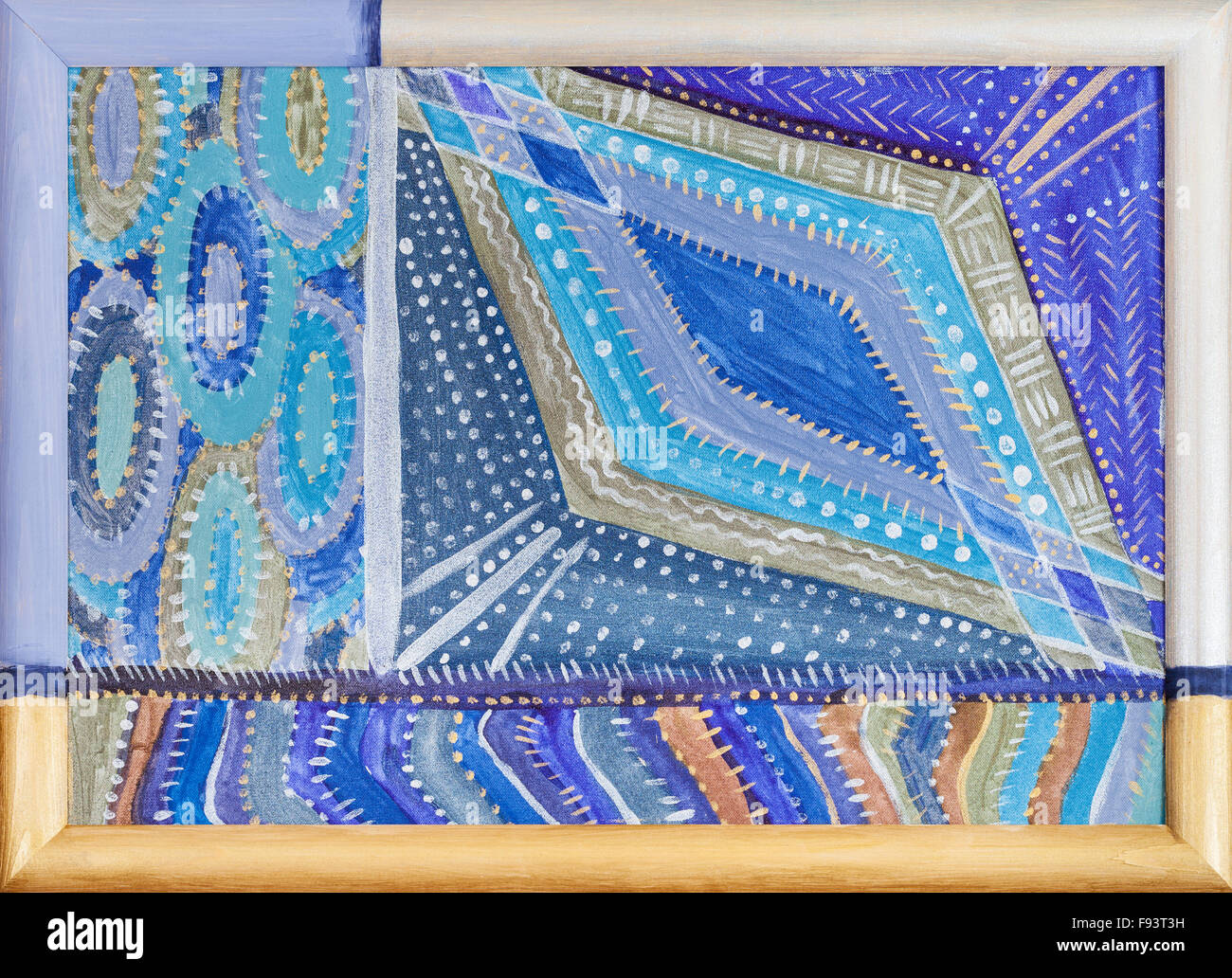 Abstract painting geometric and blue hi-res stock photography and ...