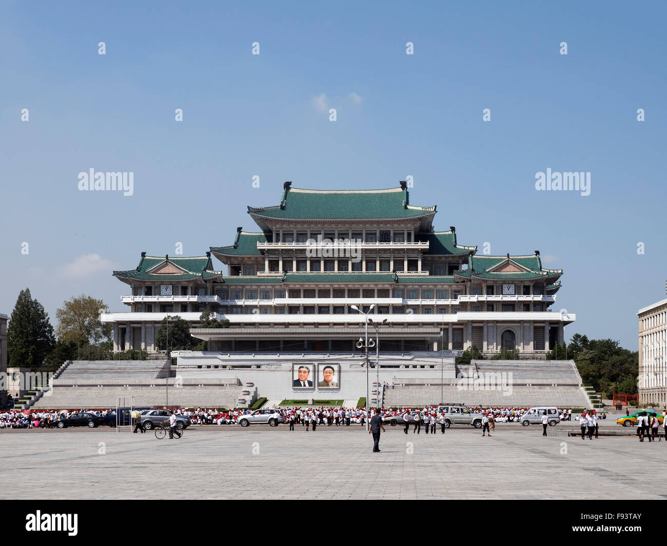 People's study hall at Kim il Sung square, Pyongyang, North Korea, Asia ...