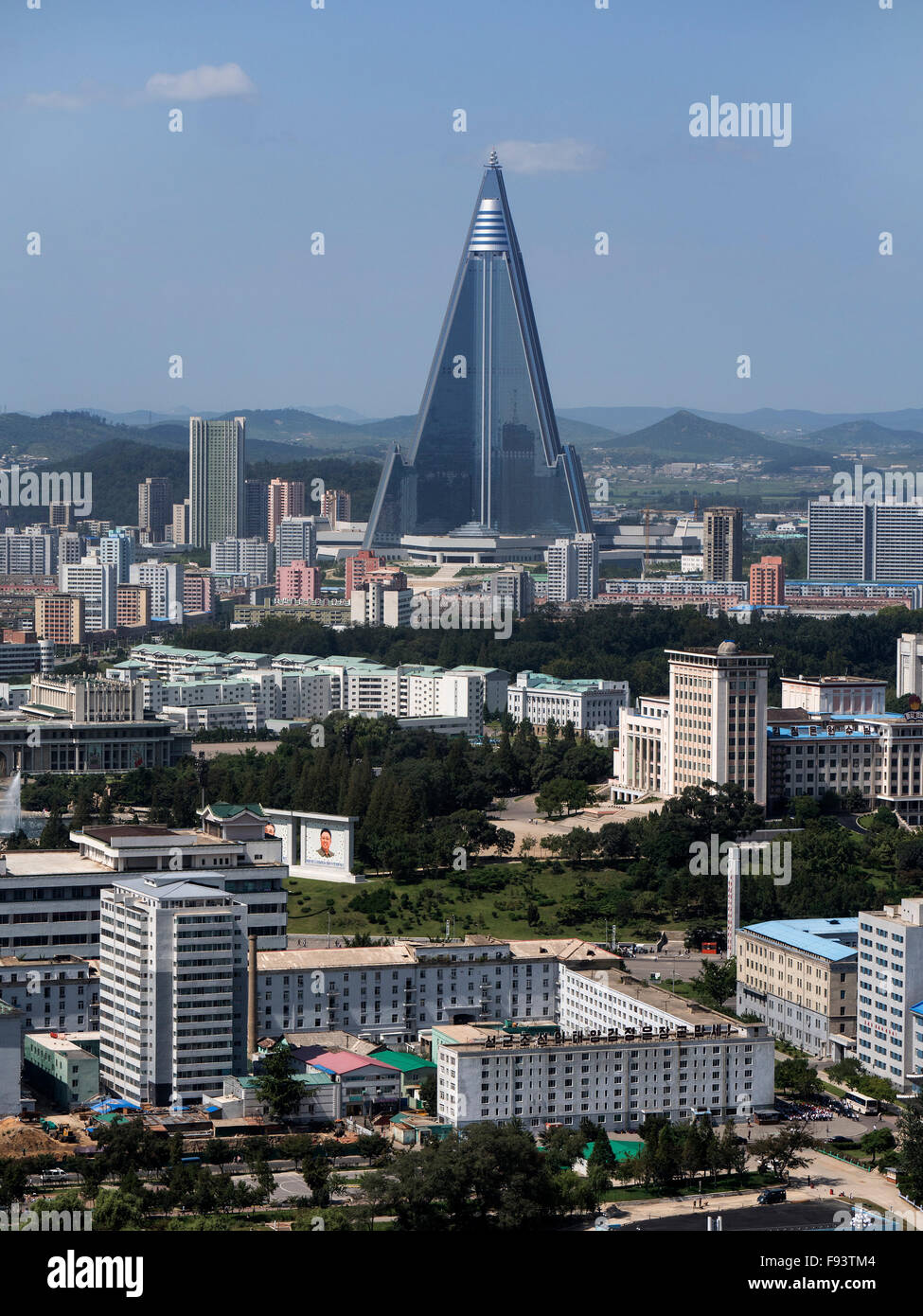 Taedong river and Skyline of Pyongyang, North Korea, Asia Stock Photo ...